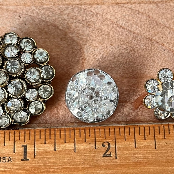 Rhinestone Buttons - Etsy