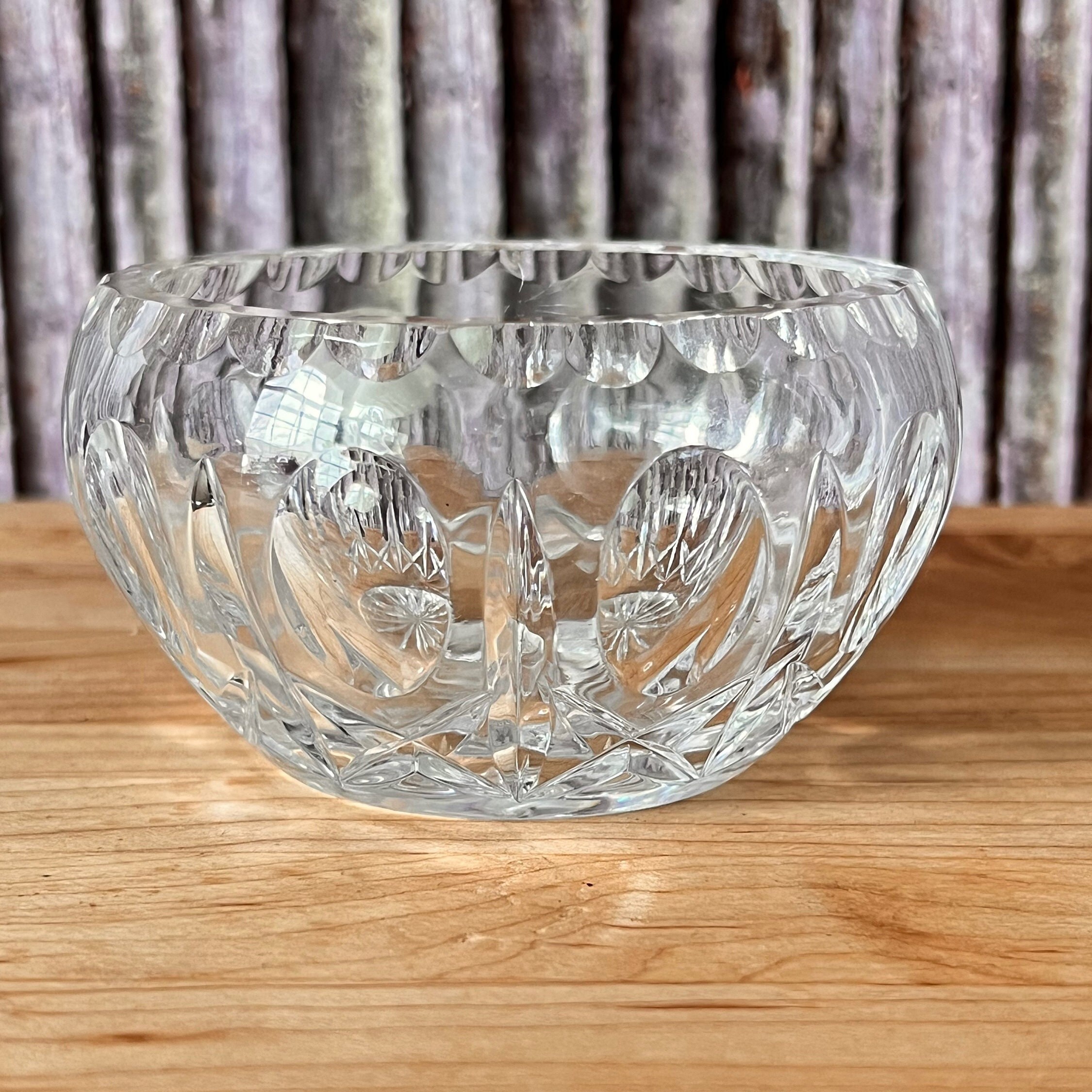 Vintage Bohemia Hand Cut Lead Crystal Bowl 3 1/2" Jewelry /trinket ...