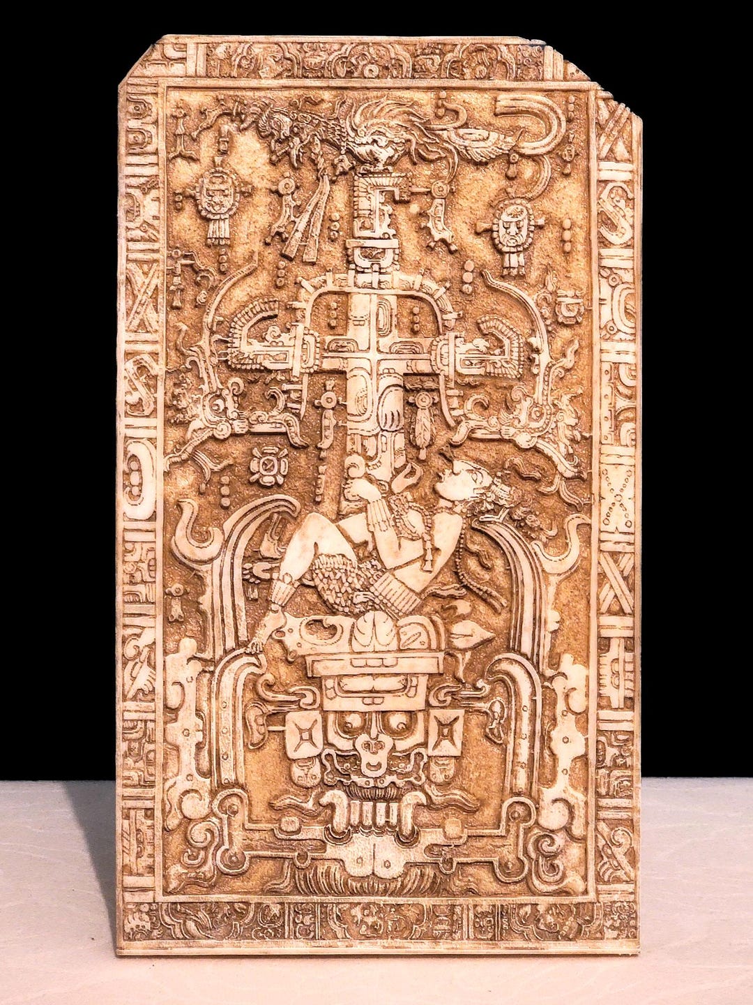 Pakal the Great's Sarcophagus Lid Replica – Mayan Palenque Art in Resin ...