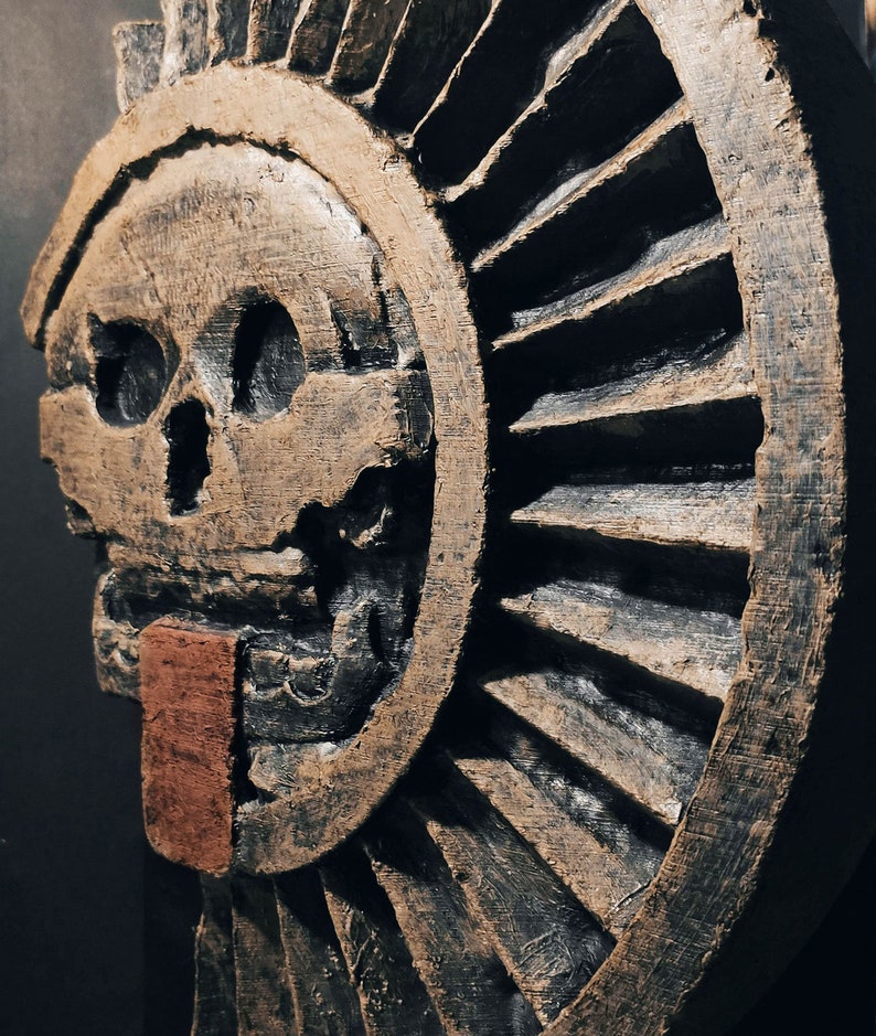 DISC OF MICTLANTECUHTLI god of Death. 40 Cm. Exact Replica - Etsy