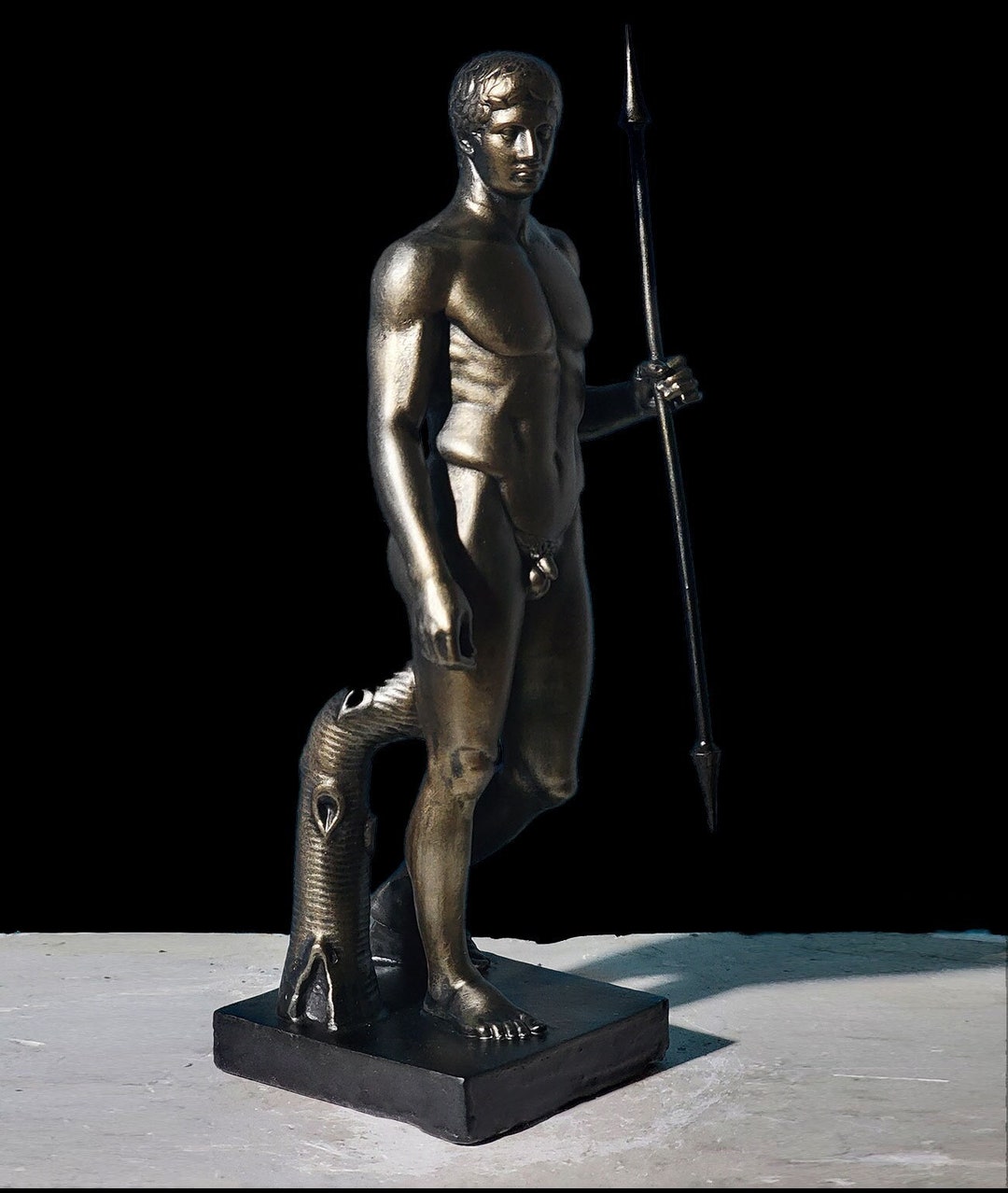 Doryphoros von Polyklet, 25cm. Hochwertiges Harz. Ahnengoldeffekt - Etsy.de