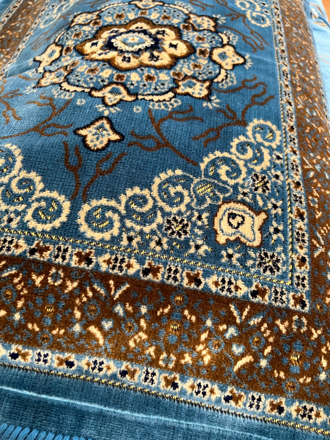 Royal Blue Arabic Sofa Cover: 3 Piece Set 1x Bed + 2x Pillow, Removable ...