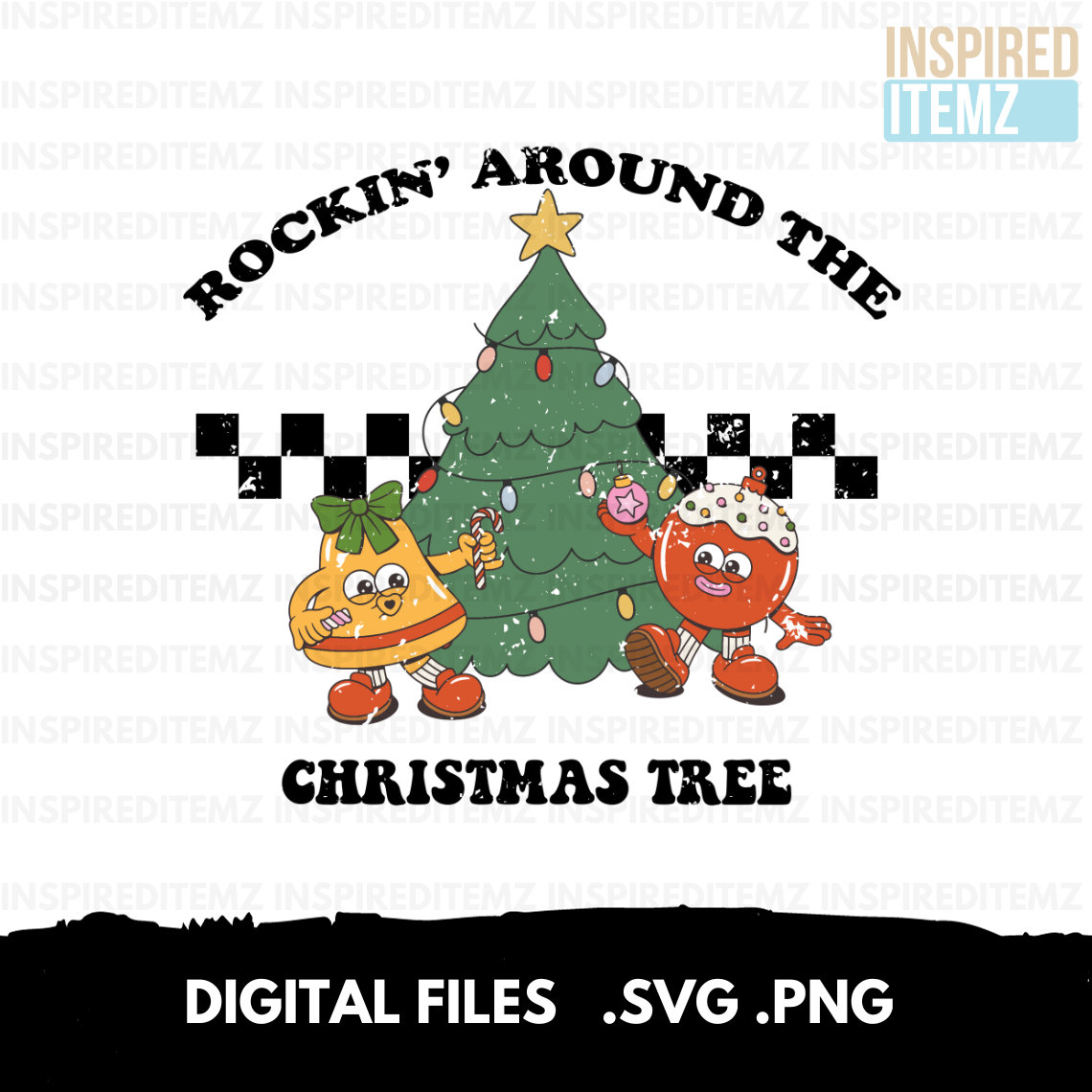 Rockin' Around the Christmas Tree Svg Png, Cute Christmas Sublimation ...