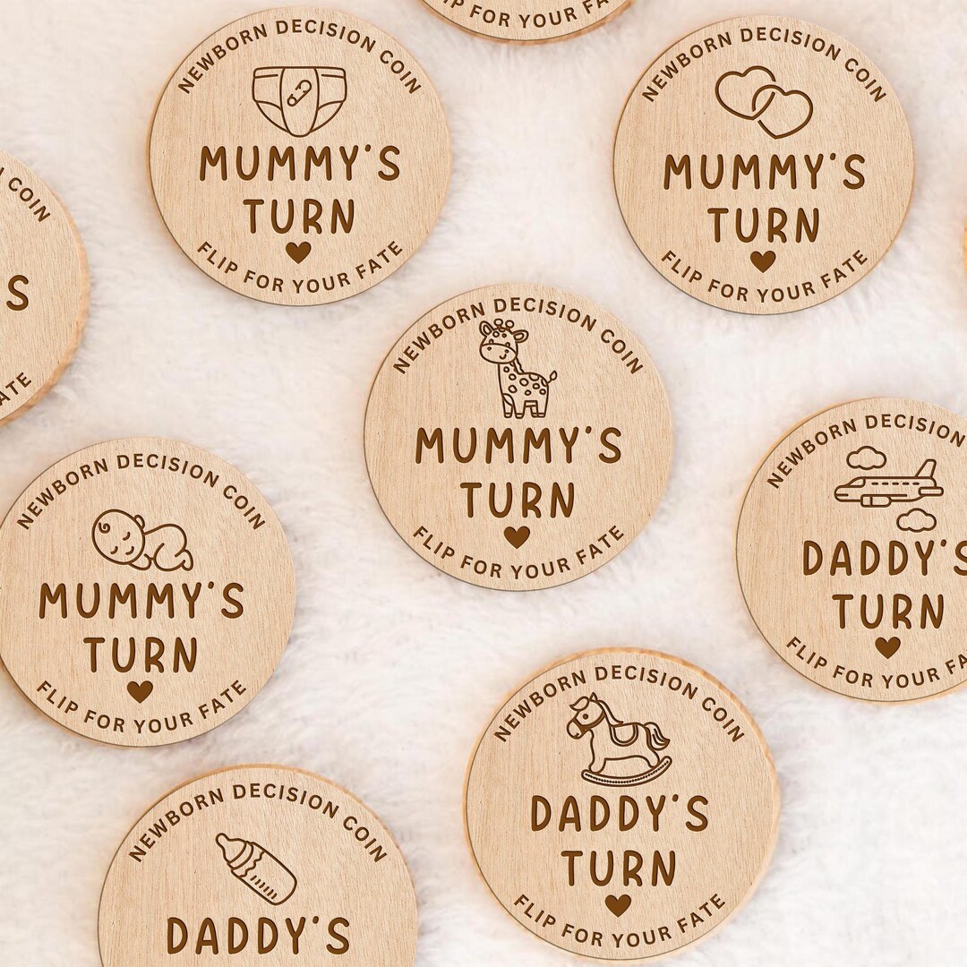 Personalized Parent Decision Coin, Baby Shower, Newborn Baby Daddy ...