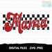 Retro Checkered Mama Svg Png, Mom Design, Trendy Mom Digital, Checkered ...