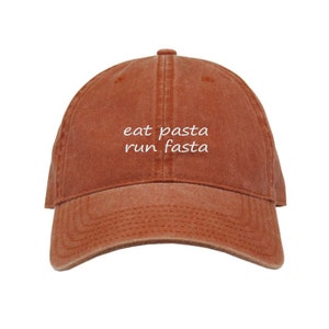 Embroidered Eat Pasta Run Fasta Hat, Funny Hat, Gift for Him/ Her ...