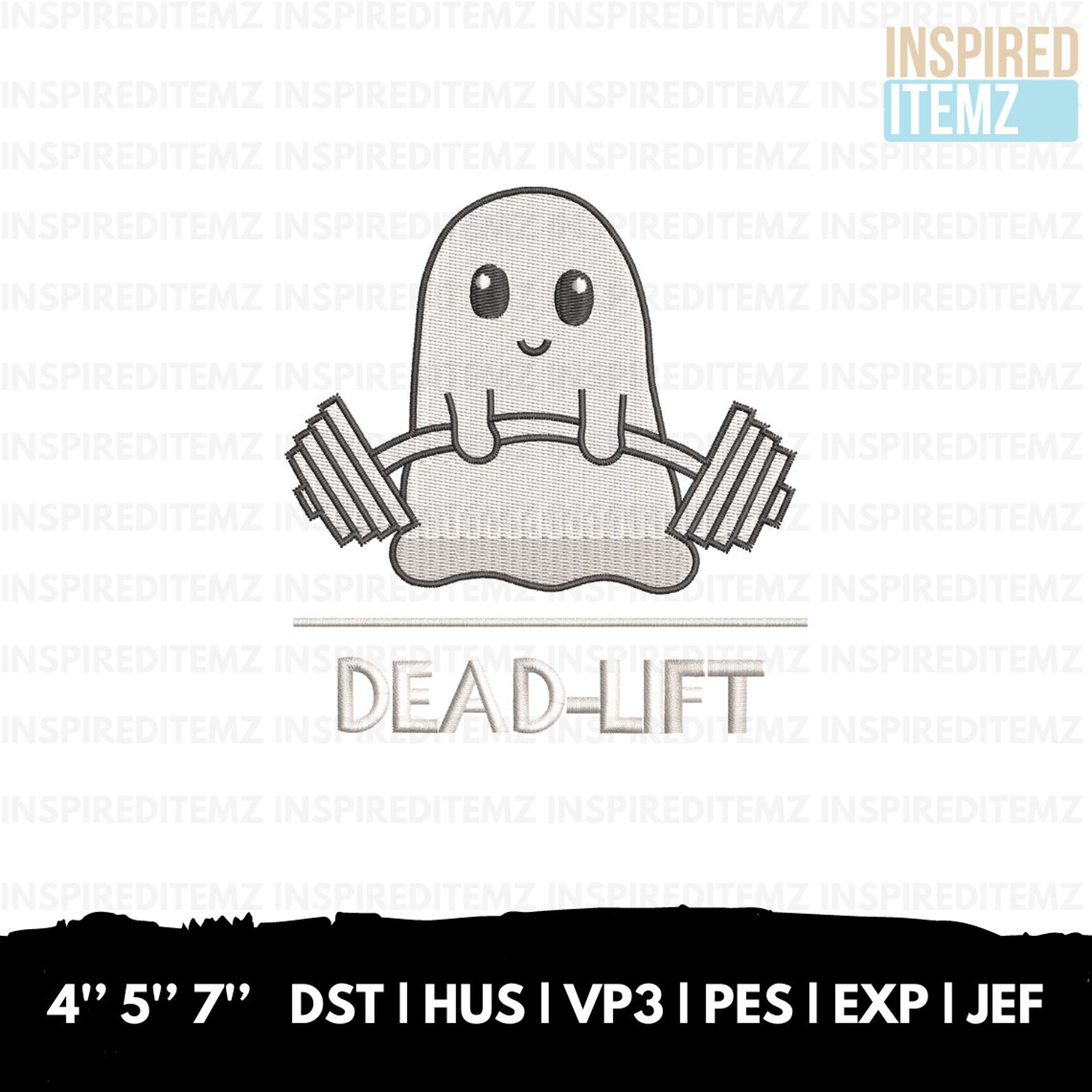 Dead-lift Ghost Pes Dst Hus Exp Jef Vp3, Funny Ghost Shirt, Gym Ghost ...