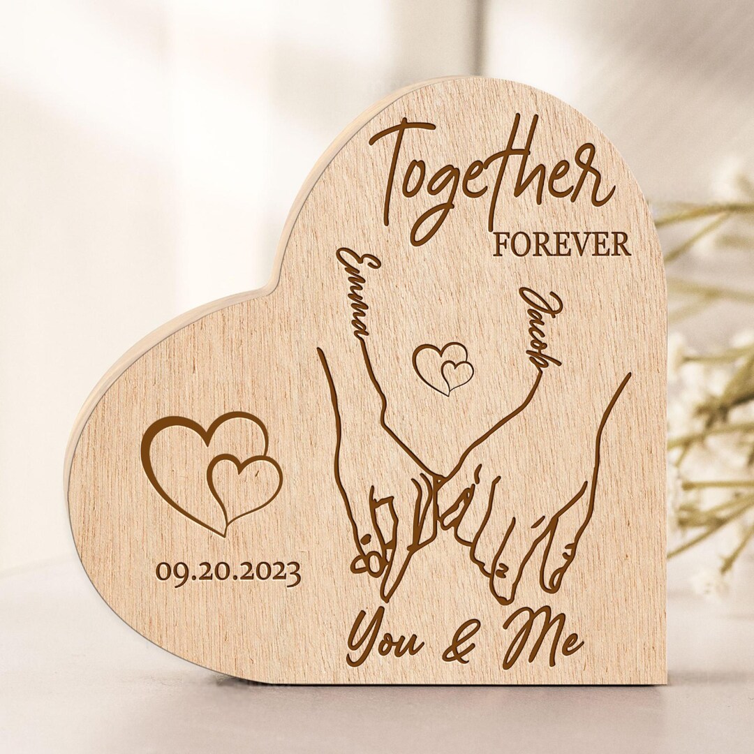Personalized Couple Hands Together Forever Sign , Couples Date Night ...