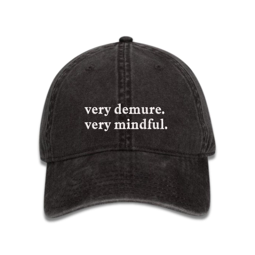Embroidered Very Demure Very Mindful Hat, Funny Gift for Her, Pretty ...