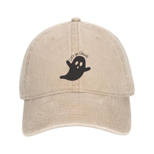 Embroidered Let's Go Ghouls Hat, Funny Ghost Hat, Halloween Hat, Funny ...