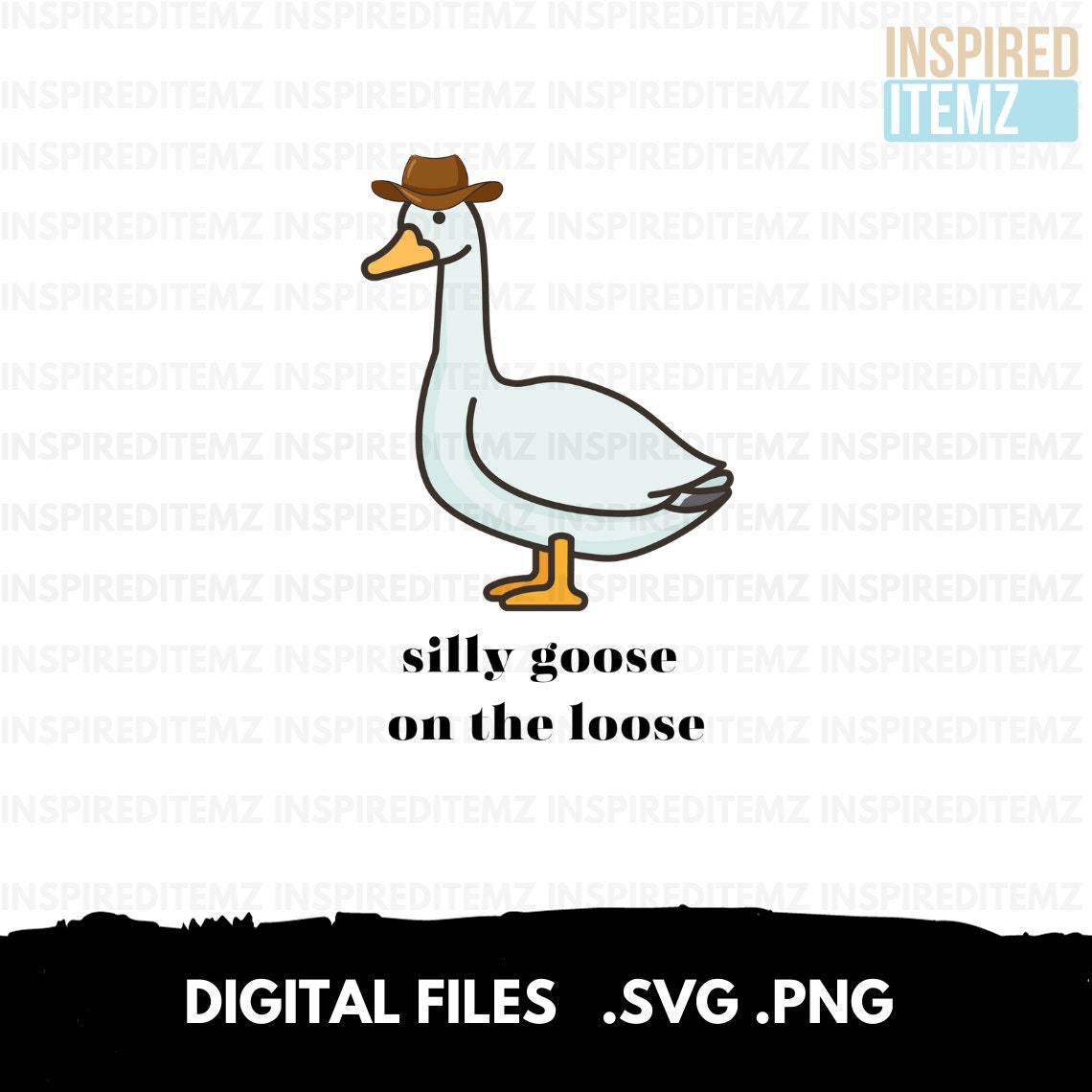 Silly Goose on the Loose Png Svg, Cowboy Hat Silly Goose Png Svg ...