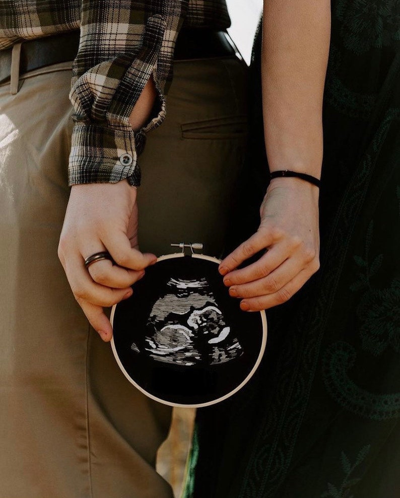 Custom Ultrasound Embroidery Baby Shower Gifts Baby Scan - Etsy