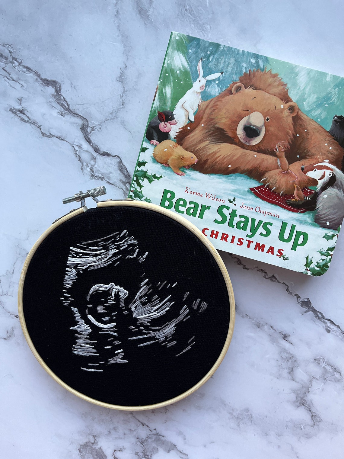 Custom Ultrasound Embroidery Hoop | Baby Scan Keepsake - Etsy