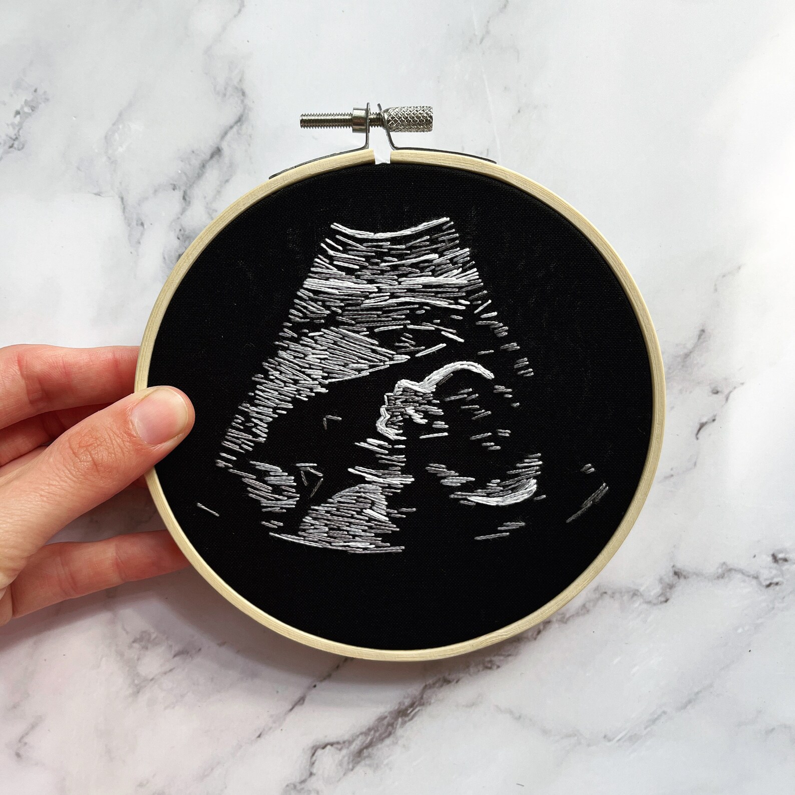Custom Ultrasound Embroidery Baby Shower Gifts Baby Scan Art Sonogram ...