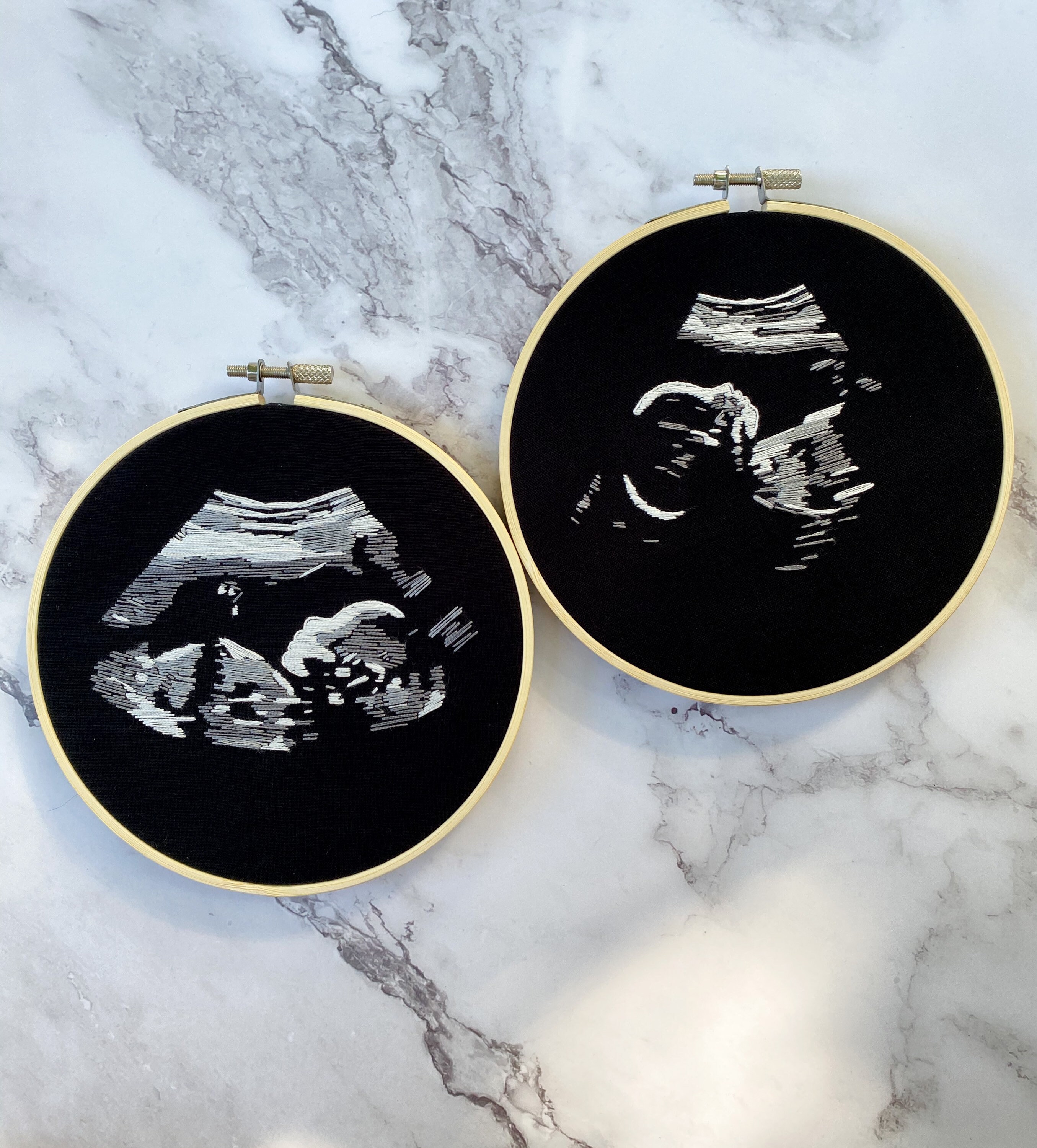 Custom Ultrasound Embroidery Hoop: Baby Scan Keepsake - Etsy