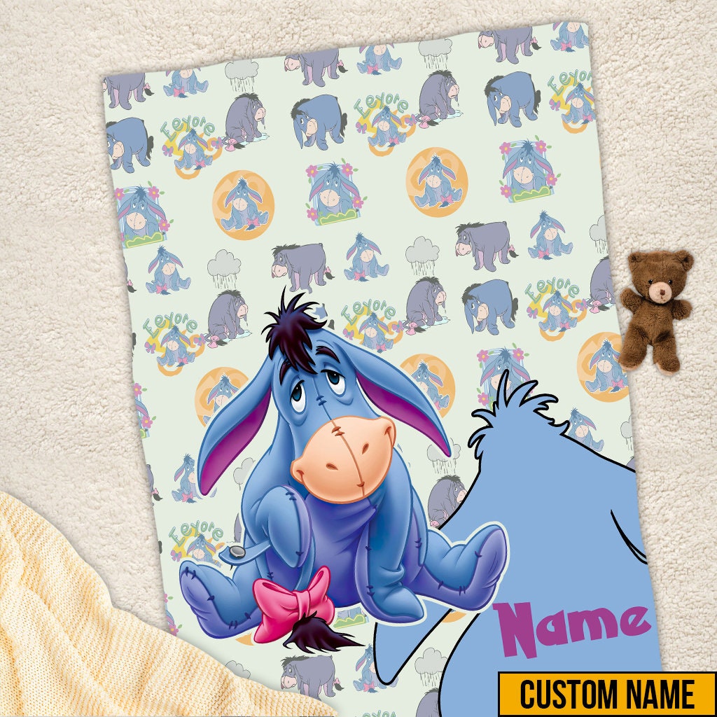 Disney Eeyore Pooh Christmas Blanket Personalized Name - Etsy