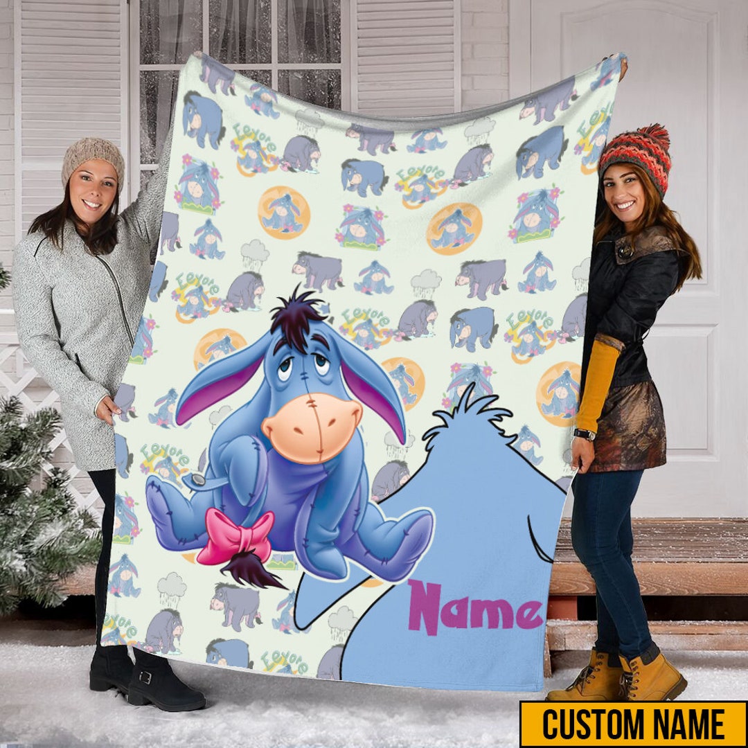 Disney Eeyore Pooh Christmas Blanket Personalized Name - Etsy