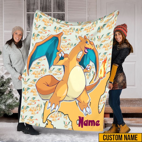 Charizard Fleece Blanket - Etsy