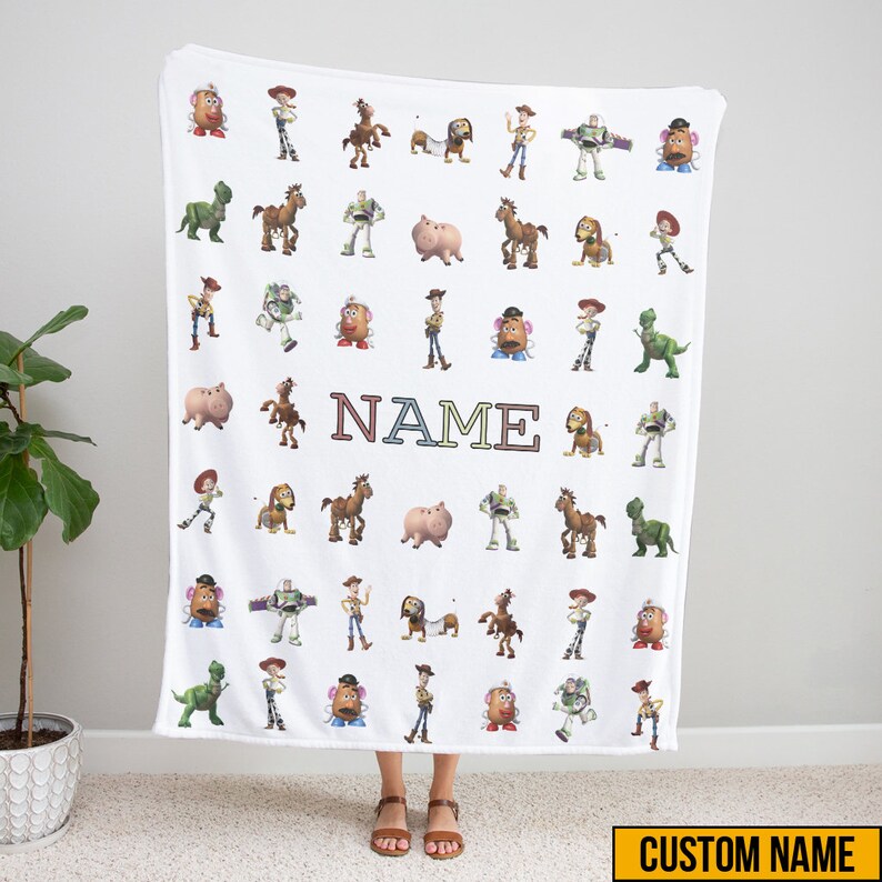 Custom Name Toy Story Blanket, Woody Toy Story Blanket, Jessie, Buzz ...