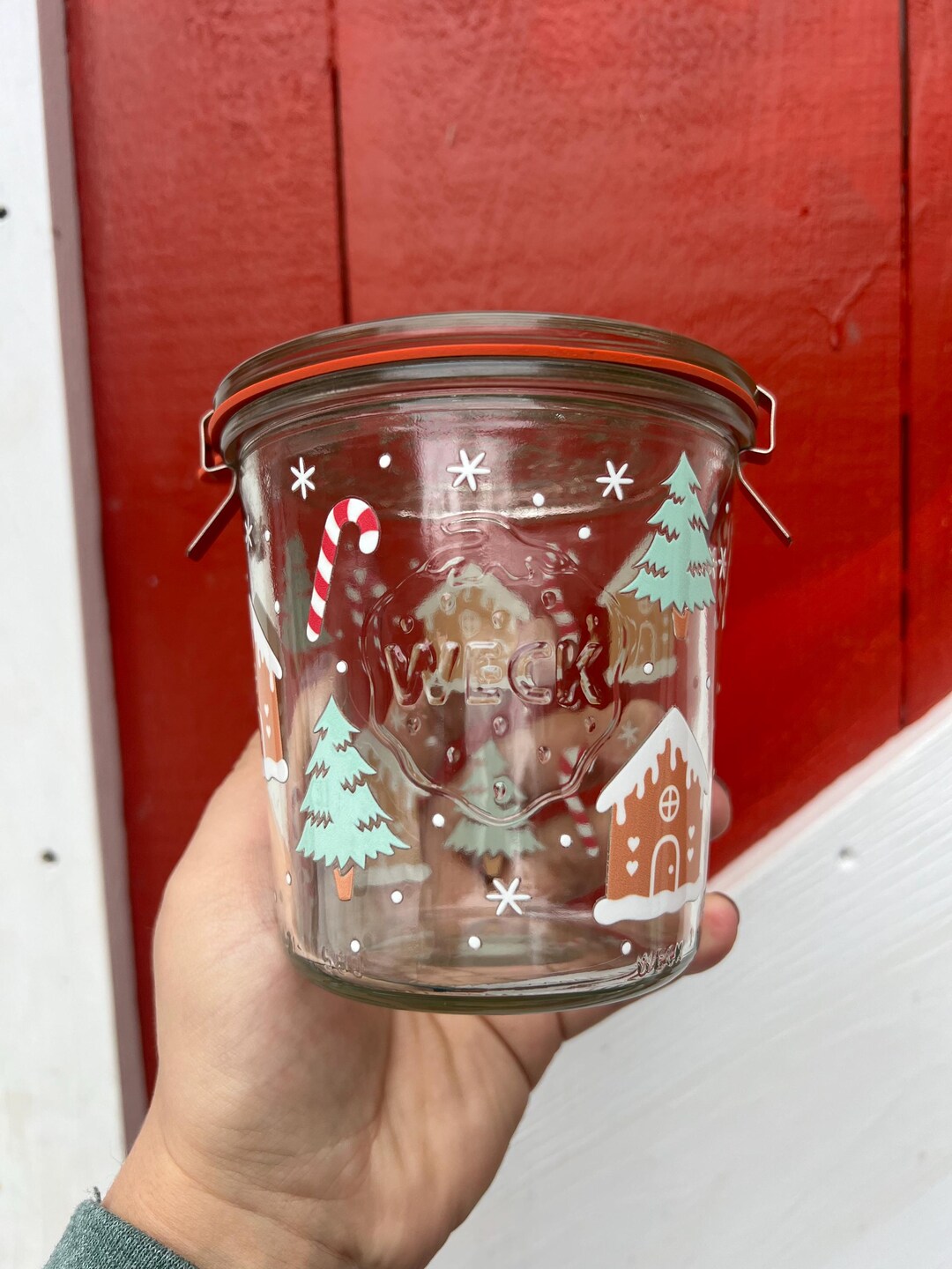 Weck Jar, Cute Coffee Glass, Canning Jar, Iced Coffee Glass, Winter ...