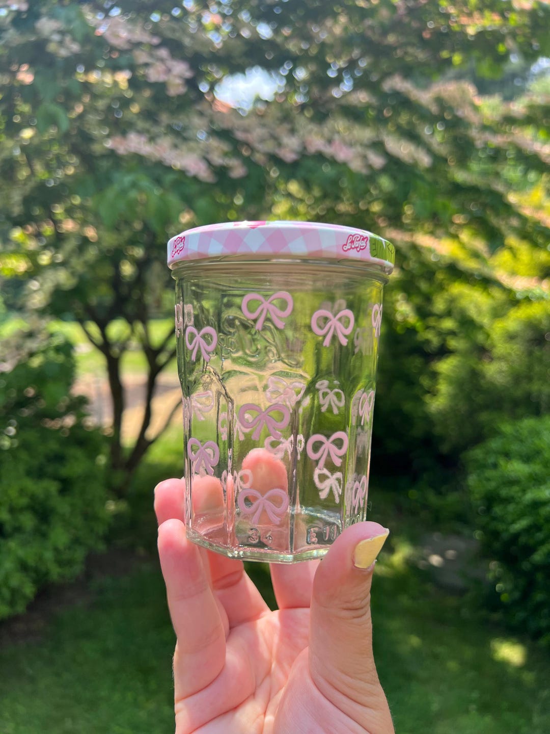 Iced Coffee Glass, Matcha Glass, Cute Cup, Canning Jar, Glass With Lid ...