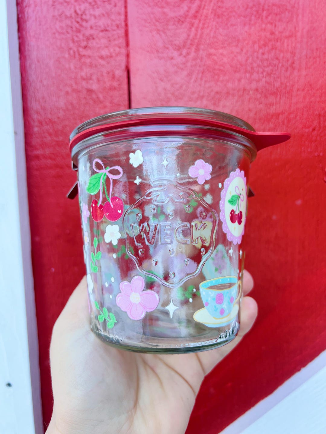 Weck Jar, Cute Coffee Glass, Canning Jar, Iced Coffee Glass, Winter ...