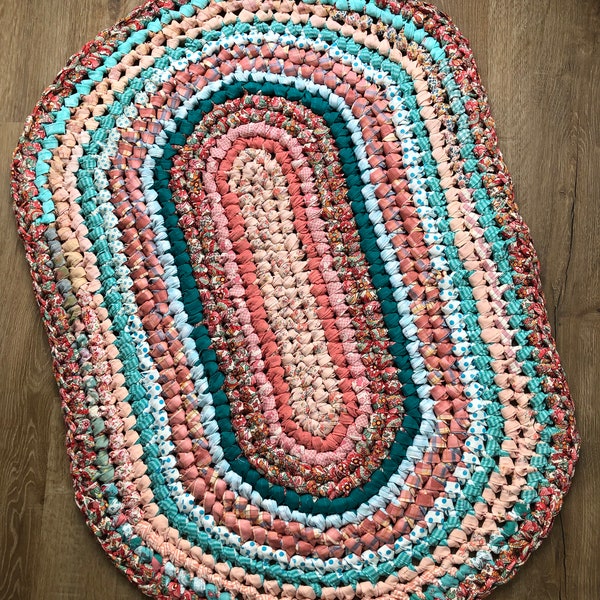 Oval Rag Rug - Etsy