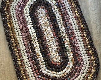 Handwoven Amish Rag Rug 46 X 29 - Etsy