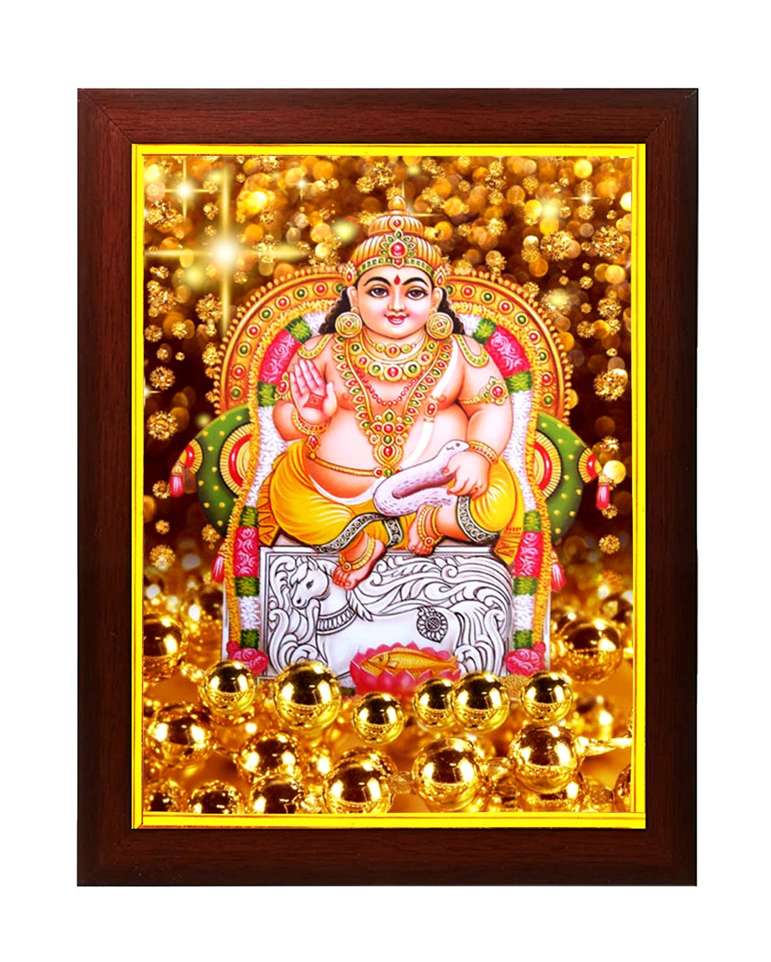 Lord Kubera / Kuvera / Kuber / Kuberan Photo Frame for Home Decor ...
