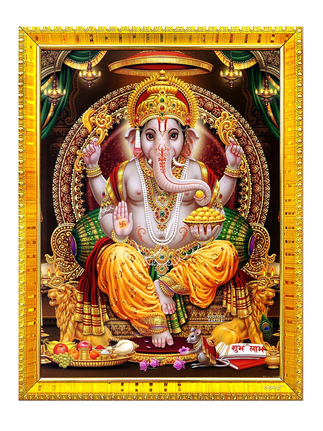 Lord Ganesha Ganpati Ji Photo Frame for Wall Table 7x9 Inches, Acrylic ...