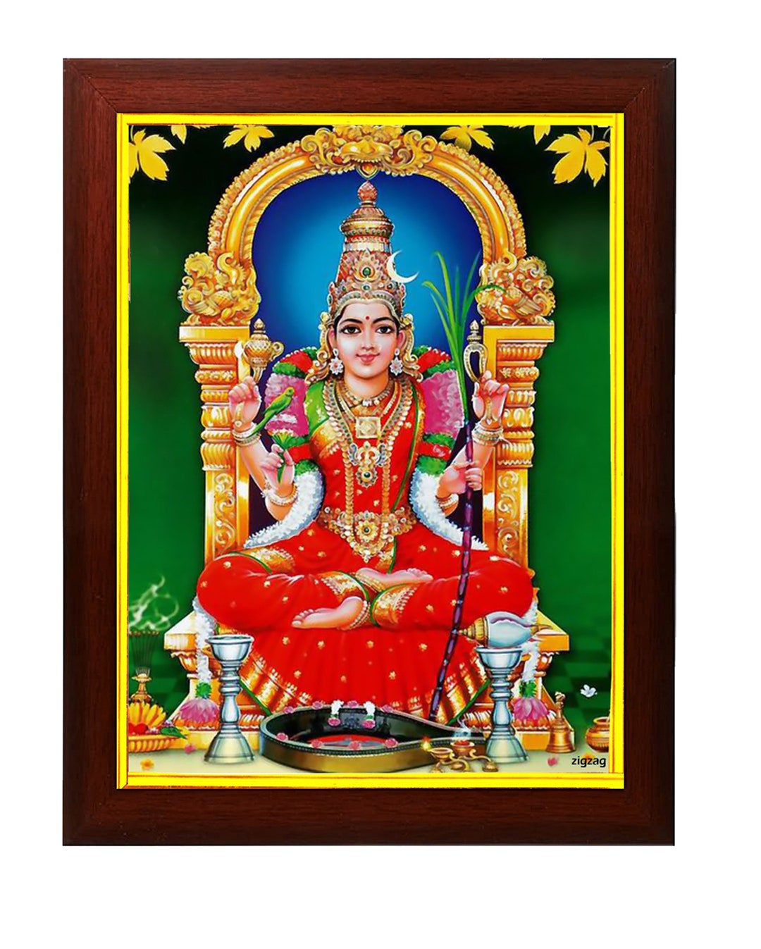 Sri Lalitha Mata Tripura Sundari Devi Photo Frame for Home Decor ...