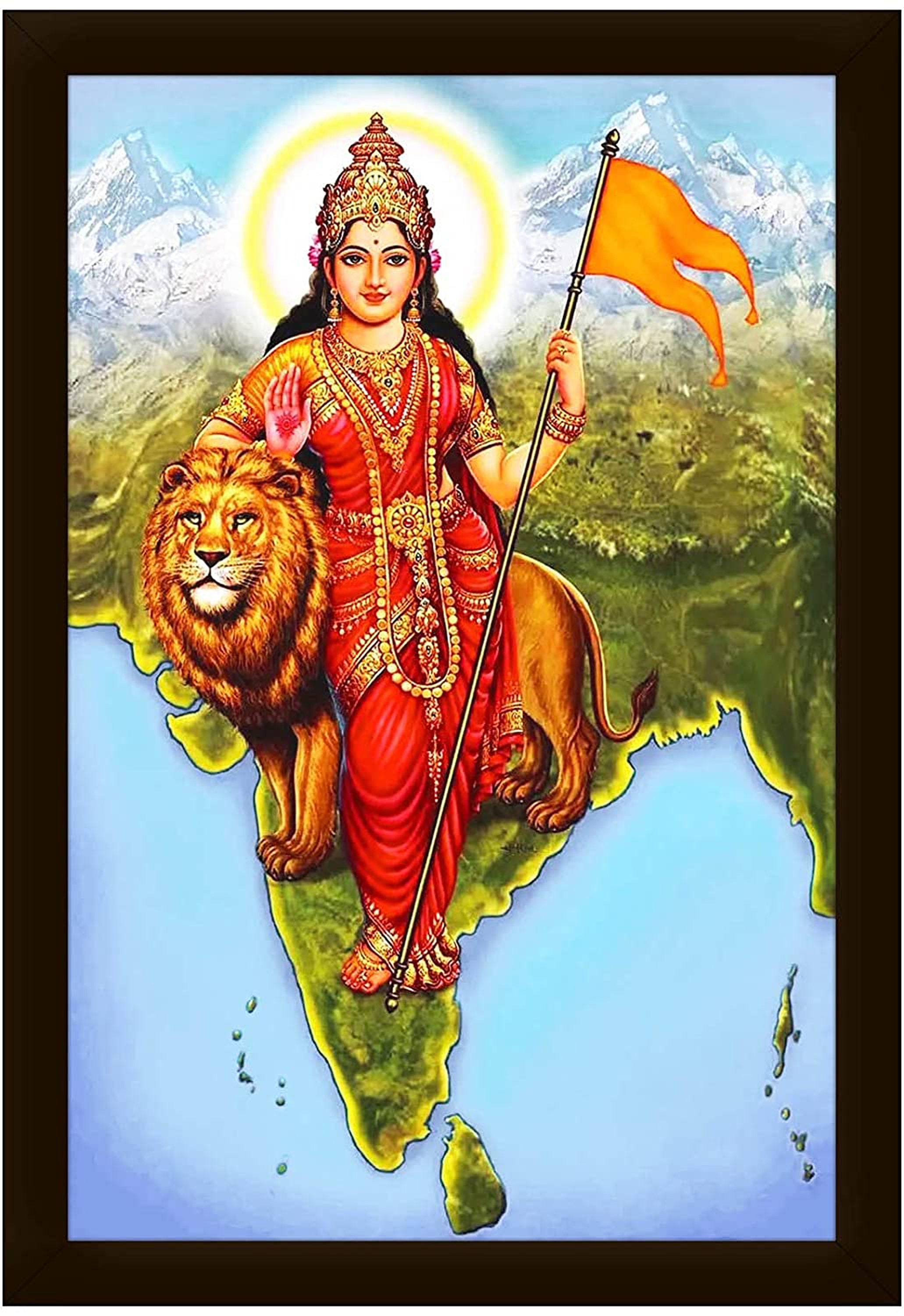 Bharat Mata Photo Frame Size for Wall / Table Décor Pooja Room - Etsy