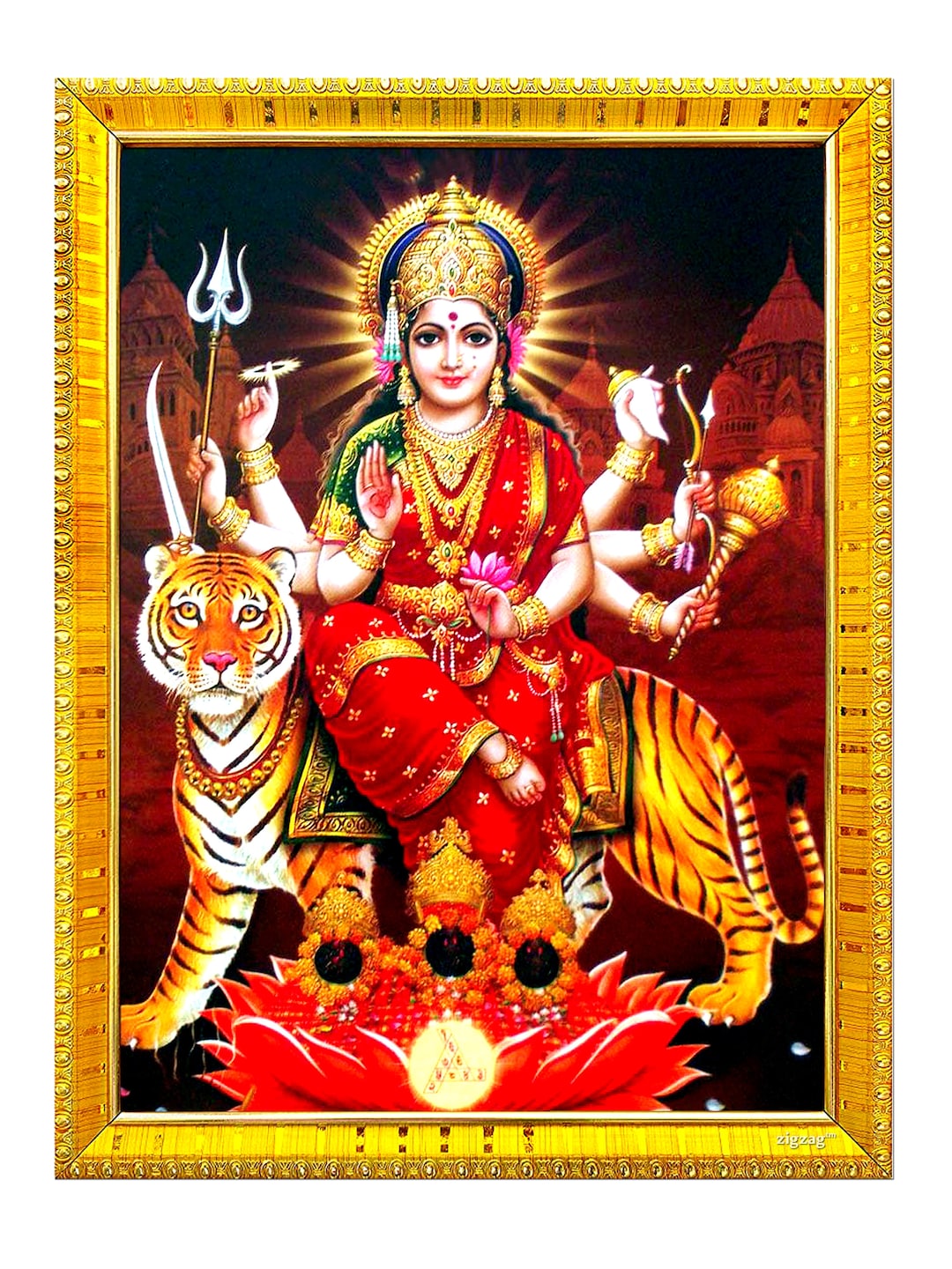 Durga Maa Photo Frame for Wall / Table / Pooja Room 7x9 - Etsy