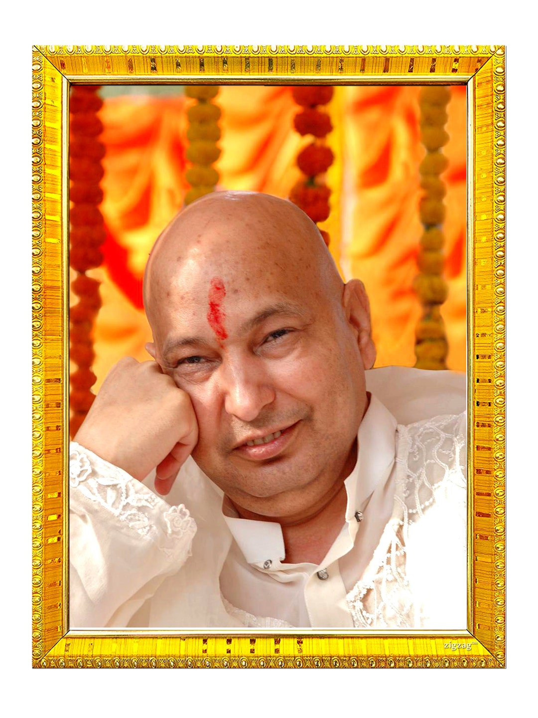 Buy Jai Guruji Gurudev Photo Frame for Wall / Table / Pooja Room 7x9 ...