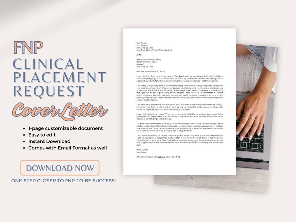 FNP Clinical Placement Request Cover Letter & Email / Nurse ...