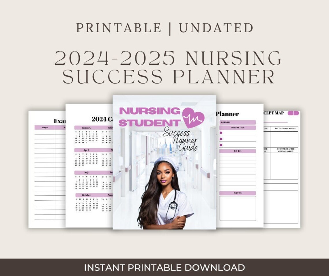 Nursing Student Guide | College Planner Tracker | Nursing Guide | Pass ...
