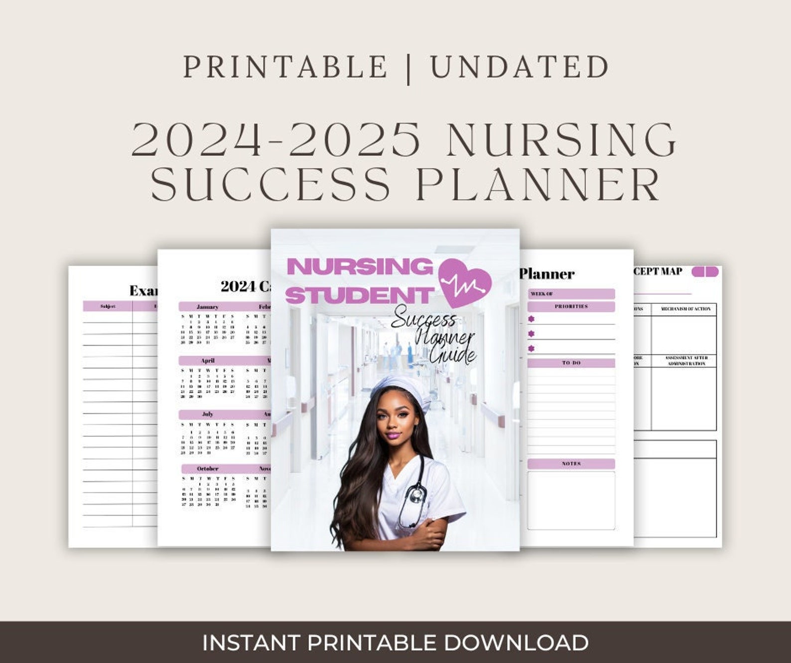 Nursing Student Guide | College Planner Tracker | Nursing Guide | Pass ...