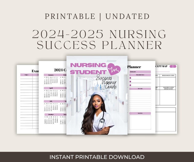 Nursing Student Guide | College Planner Tracker | Nursing Guide | Pass ...