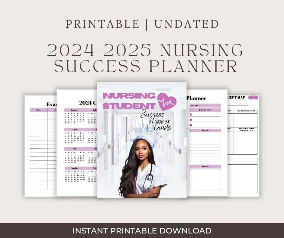 Nursing Student Guide | College Planner Tracker | Nursing Guide | Pass ...