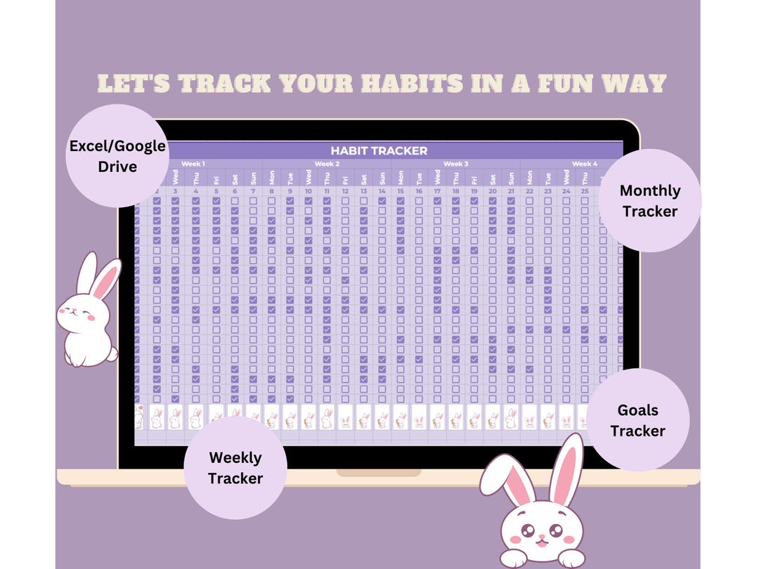 Daily Habit Tracker, Weekly Habit Tracker, Monthly Habit Tracker ...