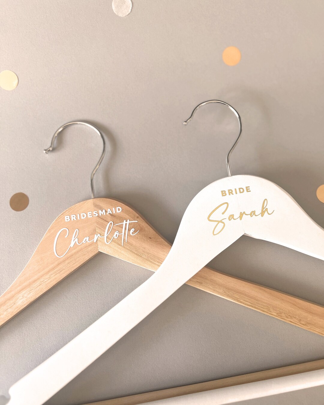 Personalised Wooden Clothing Hangers | Wedding Dress Hanger, Bride ...
