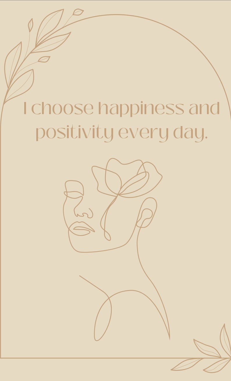 50 Minimalist Affirmation Cards, Positive Quote Flash Cards ...