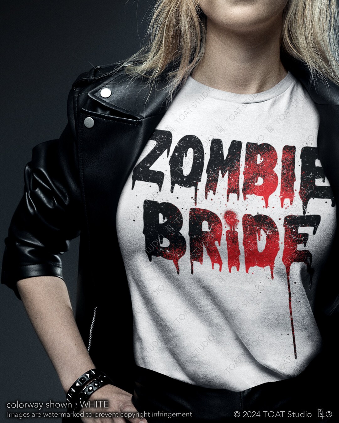 Zombie Bride Unisex T-shirt, Horror Themed Engagement Photo Shoot ...