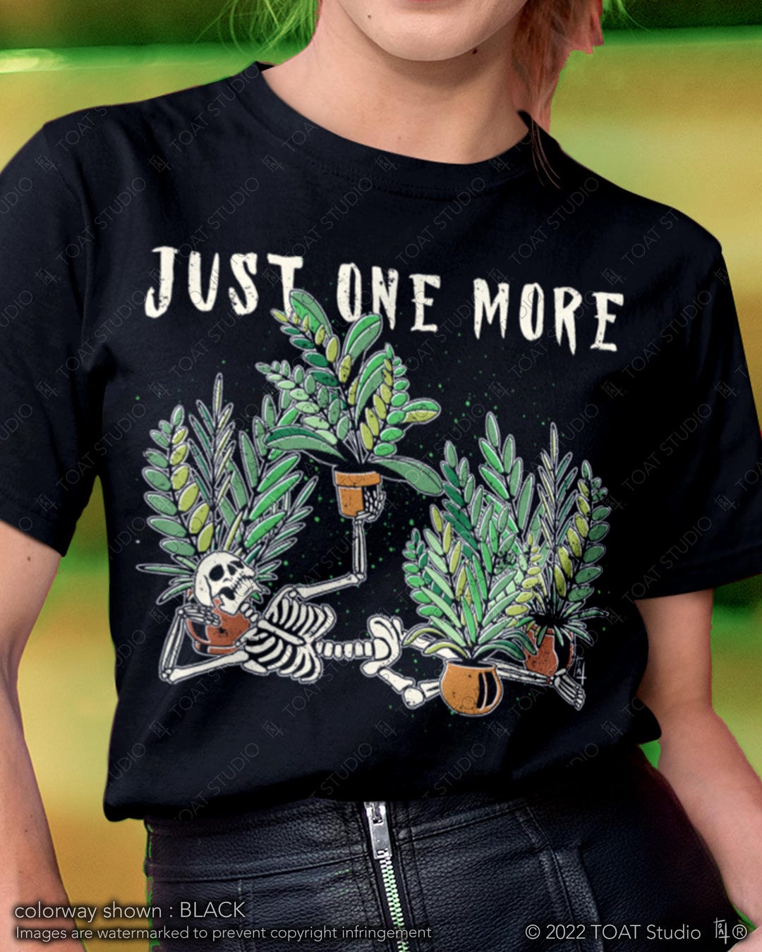 Just One More Plant Skeleton Unisex T-shirt, Skeleton Gardener, Plant ...