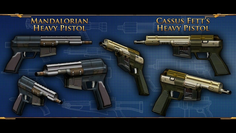 Mandalorian Heavy Blaster (3D MODEL) - Etsy