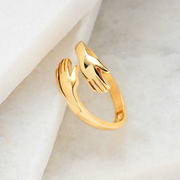 Hug Ring Gold - Etsy