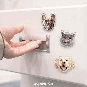 Custom Pet Fridge Magnet - Personalized Dog or Cat Face Refrigerator ...