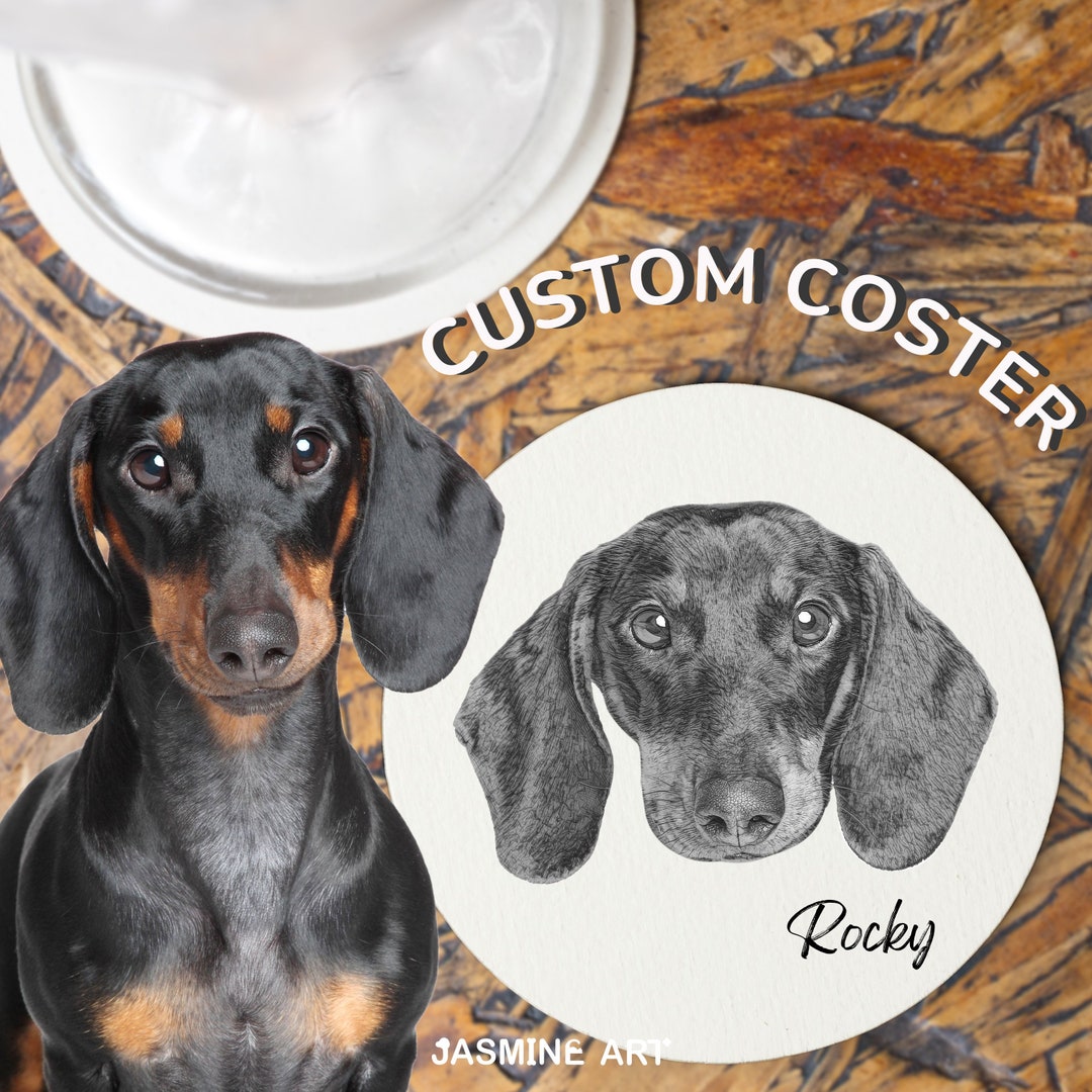 Custom Pet Photo Coaster, Custom Pet Face and Name Coaster ...