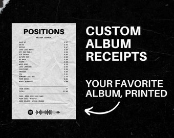 Album receipt rug | Etsy Nederland