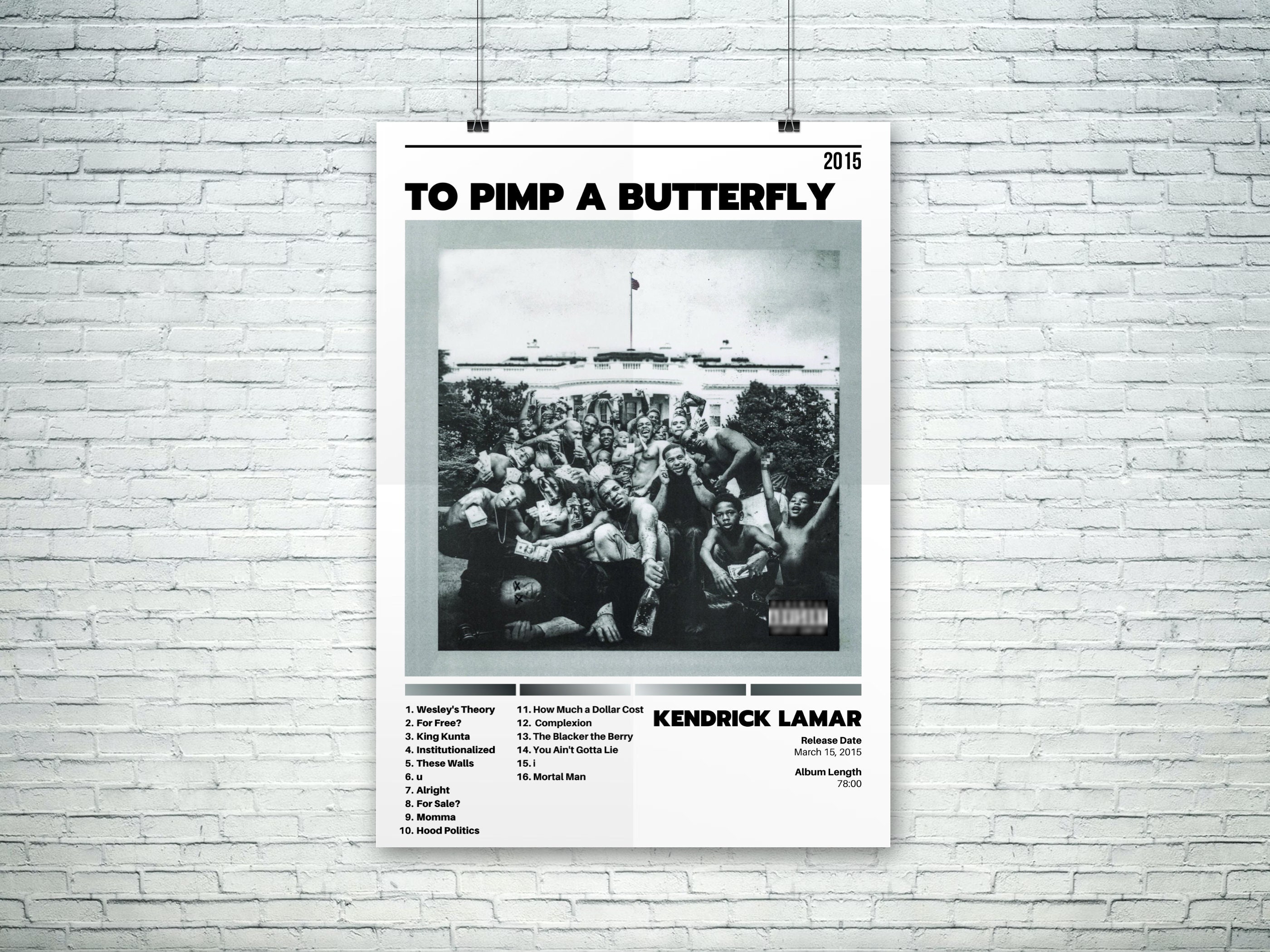 Kendrick Lamar Poster / To Pimp A Butterfly Poster / To Pimp A ...